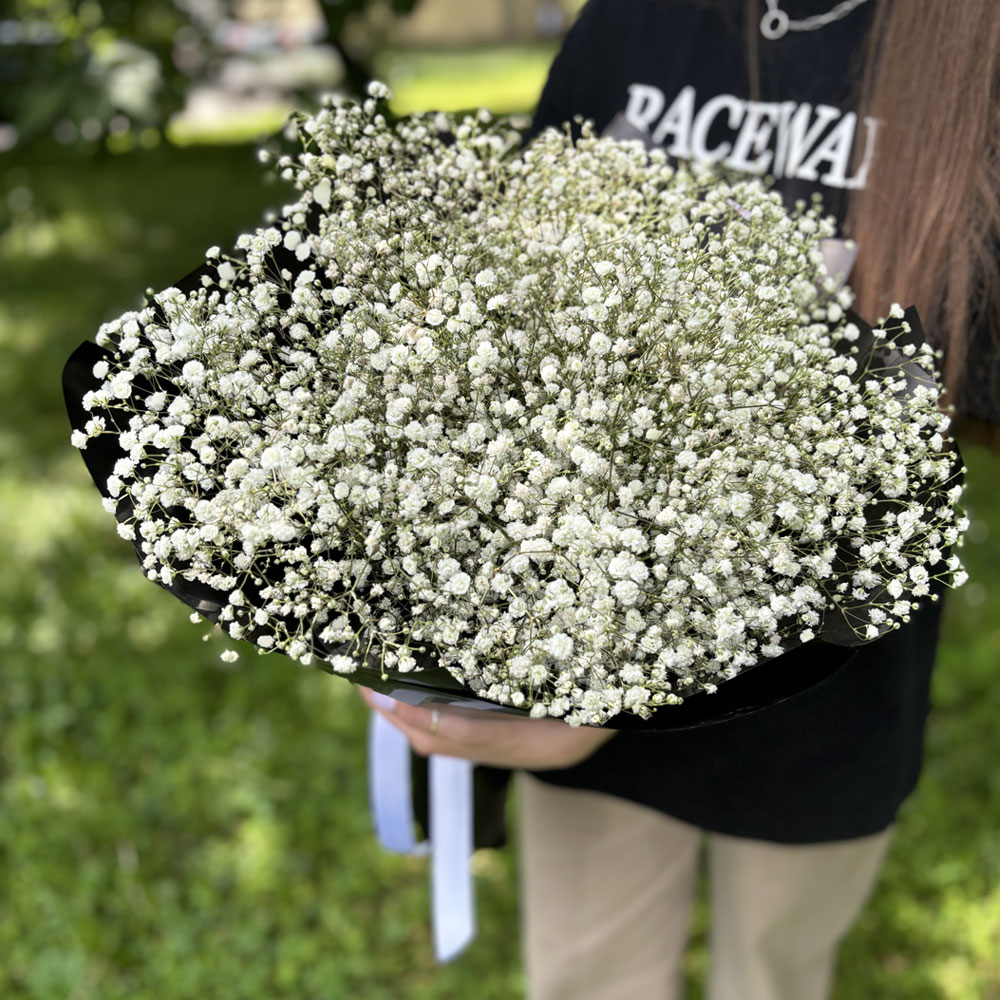 Букет белой гипсофилы "Звездное сияние" купить за 7 990 руб. с ...